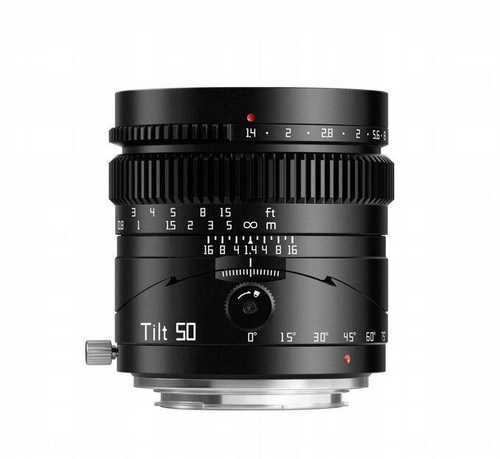 Объектив TTartisan 50 мм F1.4 Tilt Full Frame для