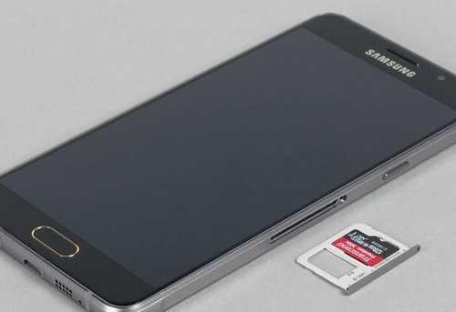 Лоток симкарты Samsung A3 2016 серый