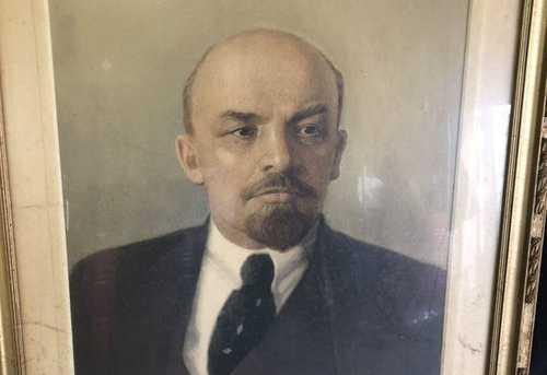 Картина В.И. Ленин 1955 год, масло