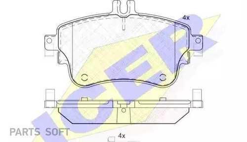 Icer 182062 Колодки тормозные MB B W246 11- передн