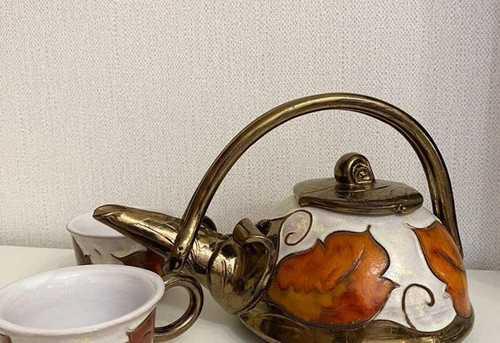 Дизайнерский керамический чайник и чашки Болгария