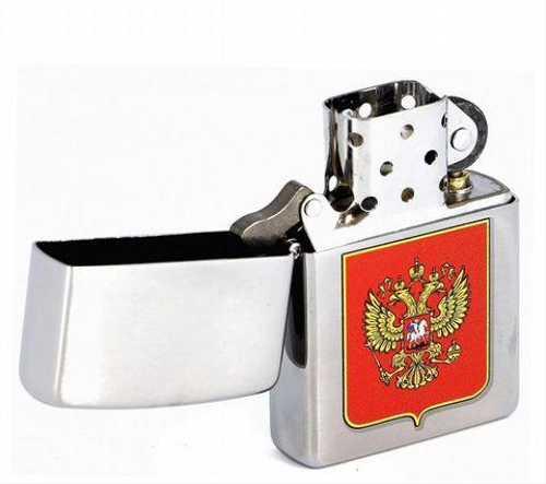 Зажигалка Zippo Герб России, новая