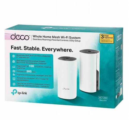 Домашняя Mesh Wi-Fi система Tp-link AC1200 Deco E4