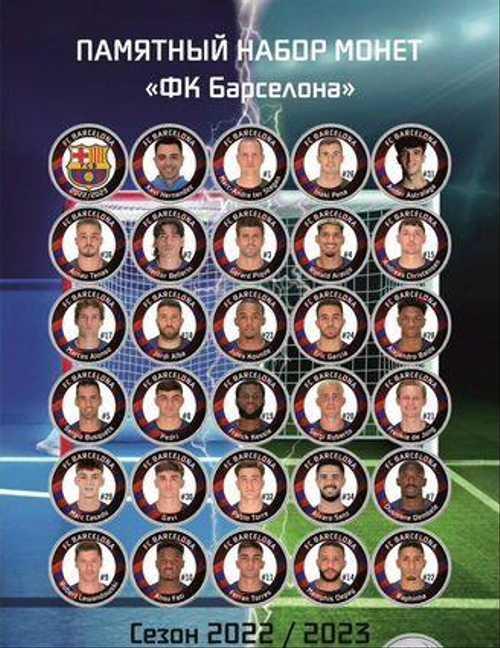 Памятный набор фк Барселона