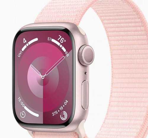 Смарт-часы Apple Watch Series 9, 45 мм Pink Al Pink Sport Loop