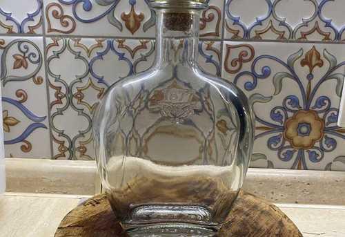 Бутылка стеклянная 0.5 декантр декор
