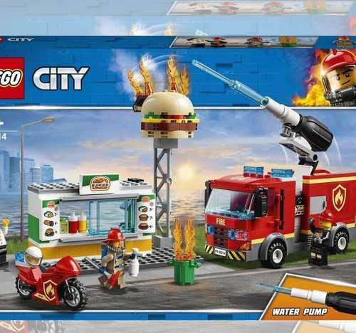 Lego city 60214 "Пожар в бургер-кафе"