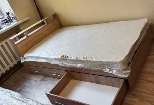 Кровать полуторка 120х200 с ящиками
