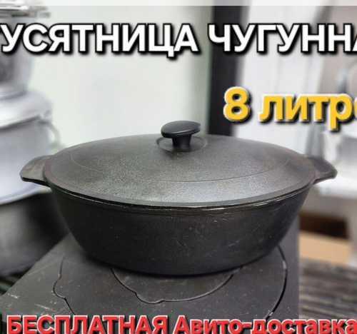 Гусятница чугунная 8 л