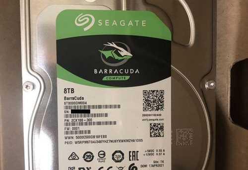 Seagate Barracuda новый HDD 8TB st8000dm004