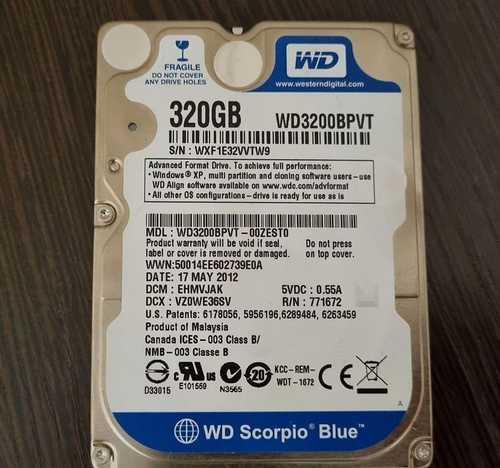 Винчестер HDD SATA Western Digital 320GB