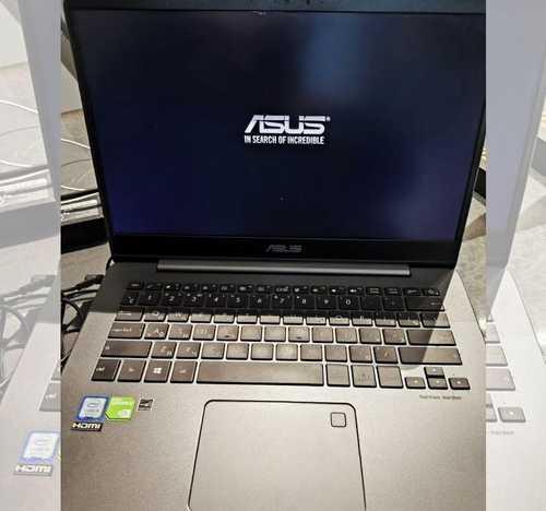 Игровой ноутбук Asus zenbook 14, i5 8250/GF MX150