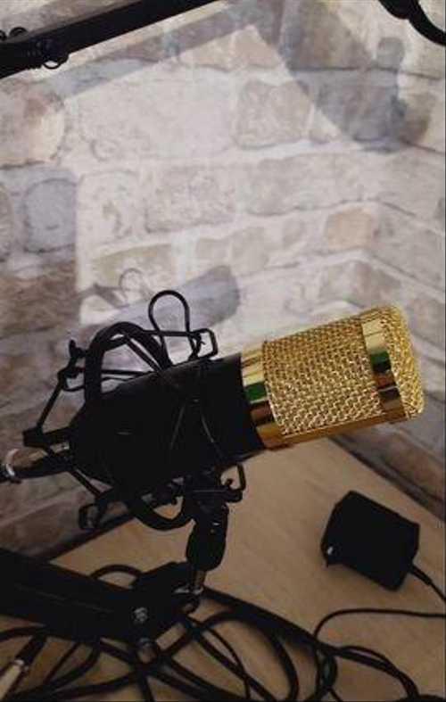 Микрофон BM-800 с аудиокартой SB + 2 стойки