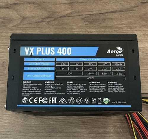 Блок питания aerocool vx plus 400w