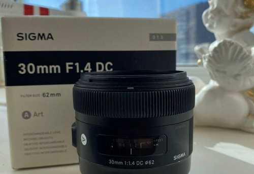 Объектив Sigma AF 30mm f/1.4 DC HSM Art Canon EF-S