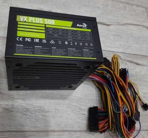 Блок питания aerocool vx plus 500w