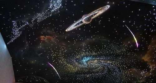 Звёздное небо в натяжной потолок 1200 звёзд