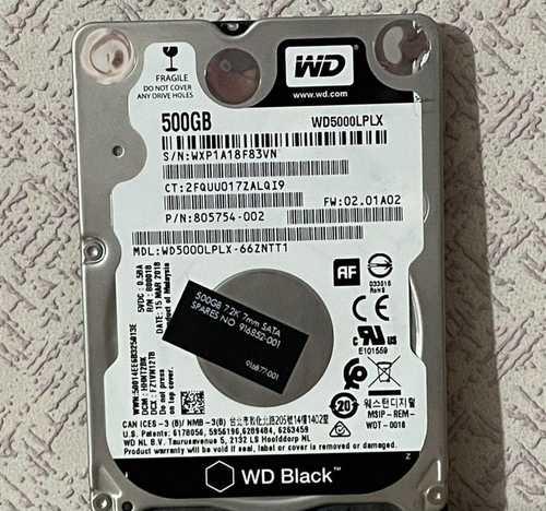 Жесткий диск Western Digital WD Black 500 гб WD500