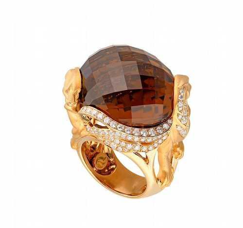Кольцо Magerit Vitral Collection Smoky Quartz