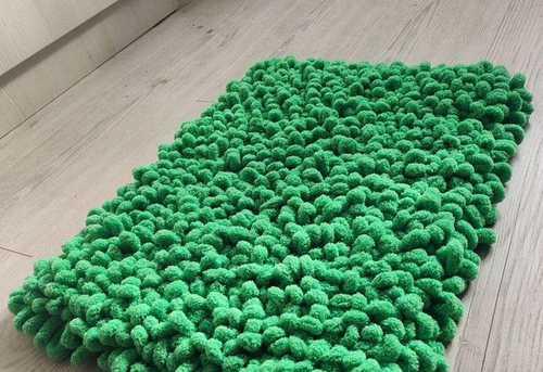 Плюшевый коврик ручной работы (ярко-зеленый)