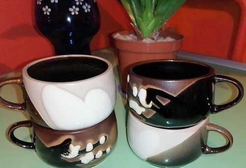 Кофейный набор из 5-ти чашек. Керамика