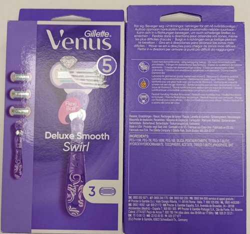 Станок для бритья Gillette Venus Swirl + 3 кассеты