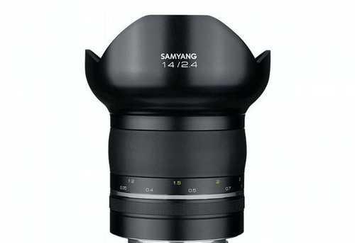 Samyang XP 14mm f/2.4 Premium AE Canon (MF Lens) о