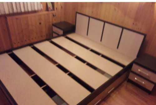 Кровать двуспальная Сакура 1,6 с ящиками
