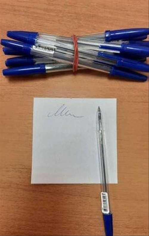 Ручка синяя шариковая Офис (оф999) стамм