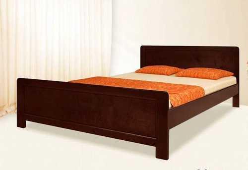 Кровать двуспальная массив