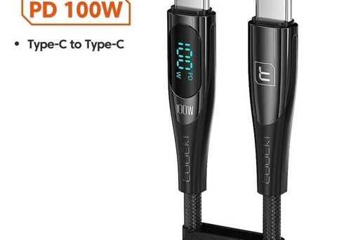 Кабель USB Type-C на USB 100Bт с цифровым дисплеем