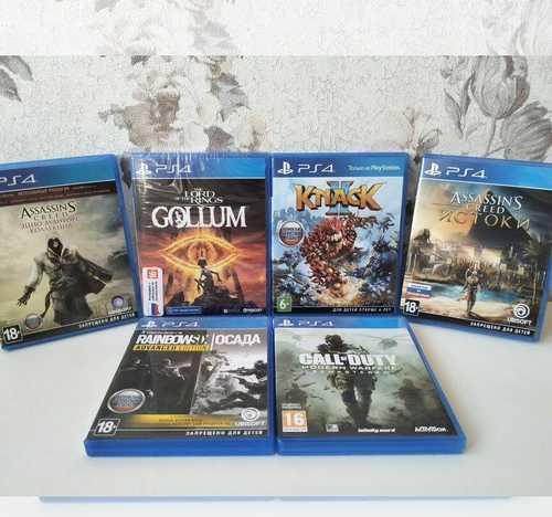 PS4 Assassin/ CallofDuty/ Tom Clancy/Knack/ Gollum