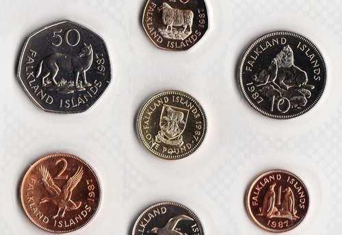 Фолклендские о-ва Животные набор 7 монет