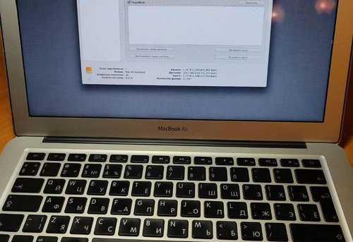 MacBook Air 13 (2011), 256 ГБ, Core i5, 1.7 ГГц, RAM 4 ГБ, Intel HD Graphics 3000