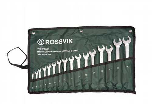 WST0624 набор ключей комбинированных rossvik 6-24М