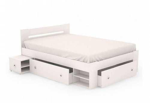 Кровать на 140х200 см белая