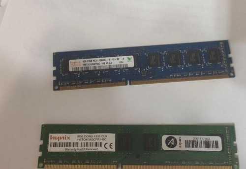 Модули памяти DDR3 Hynix 4GB, DDR3 Hynix 8GB
