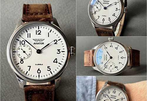Молния "Белый Авиатор" мужские наручные часы СССР
