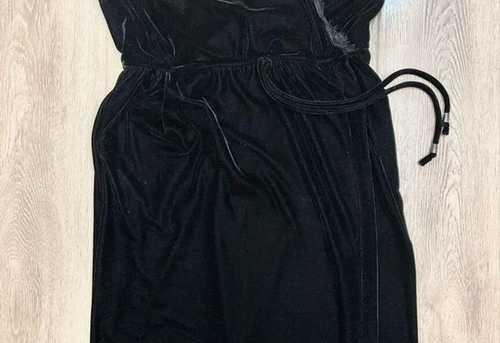 Вечернее платье черное бархатное