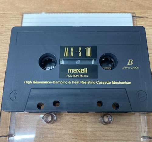 Аудиокассета Maxell MX S 100 metal запись (2729)