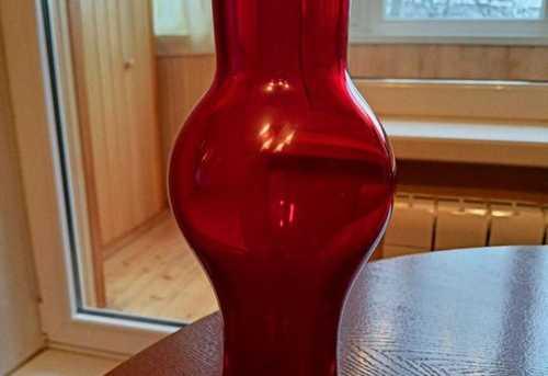 Винтажная ваза, цветное стекло времён СССР