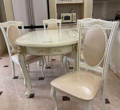 Комплект стол и стулья "Роза пальма"