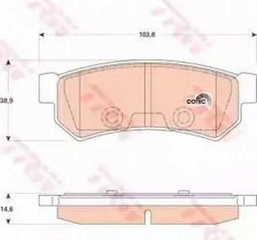 Тормозные колодки задние trw gdb4178 для а/м chevr