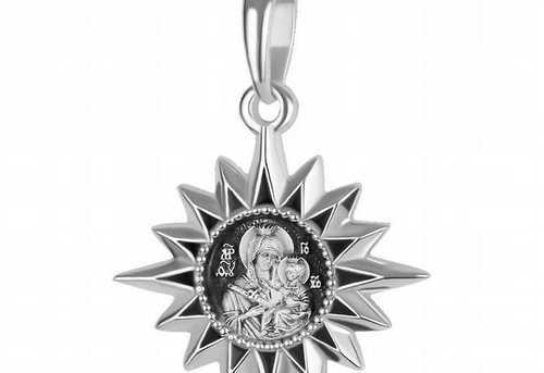 Серебряная подвеска Вифлеемская икона Богородицы
