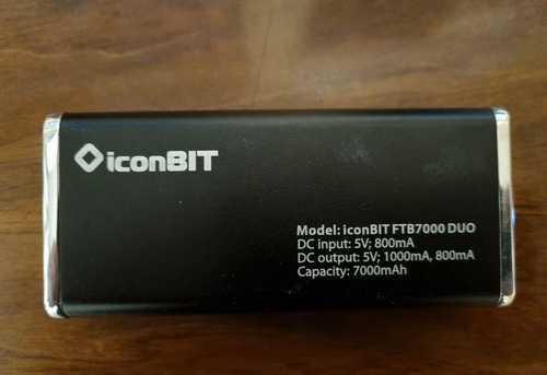 Powerbank внешний аккумулятор iconbit FTB7000 DUO