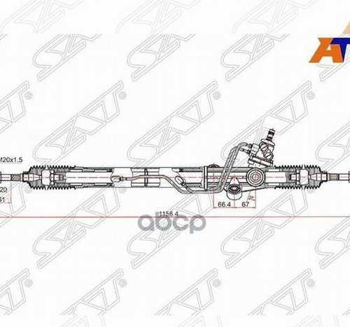 Рейка рулевая Toyota Land Cruiser 98-02 LHD