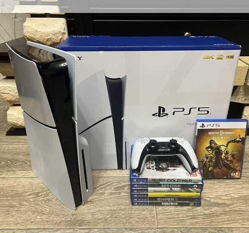 Sony playstation 5 slim с дисководом 1000 гб