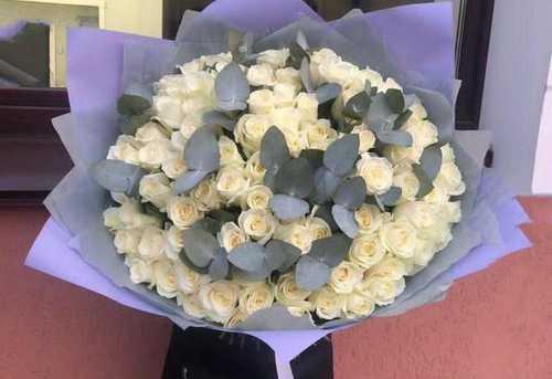 Белая роза 60 см, 70 см, 80 см