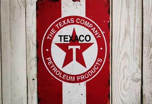 Декор на стену табличка металлическая Texaco