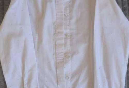 Блузка белая для девочки школьная 134 размер